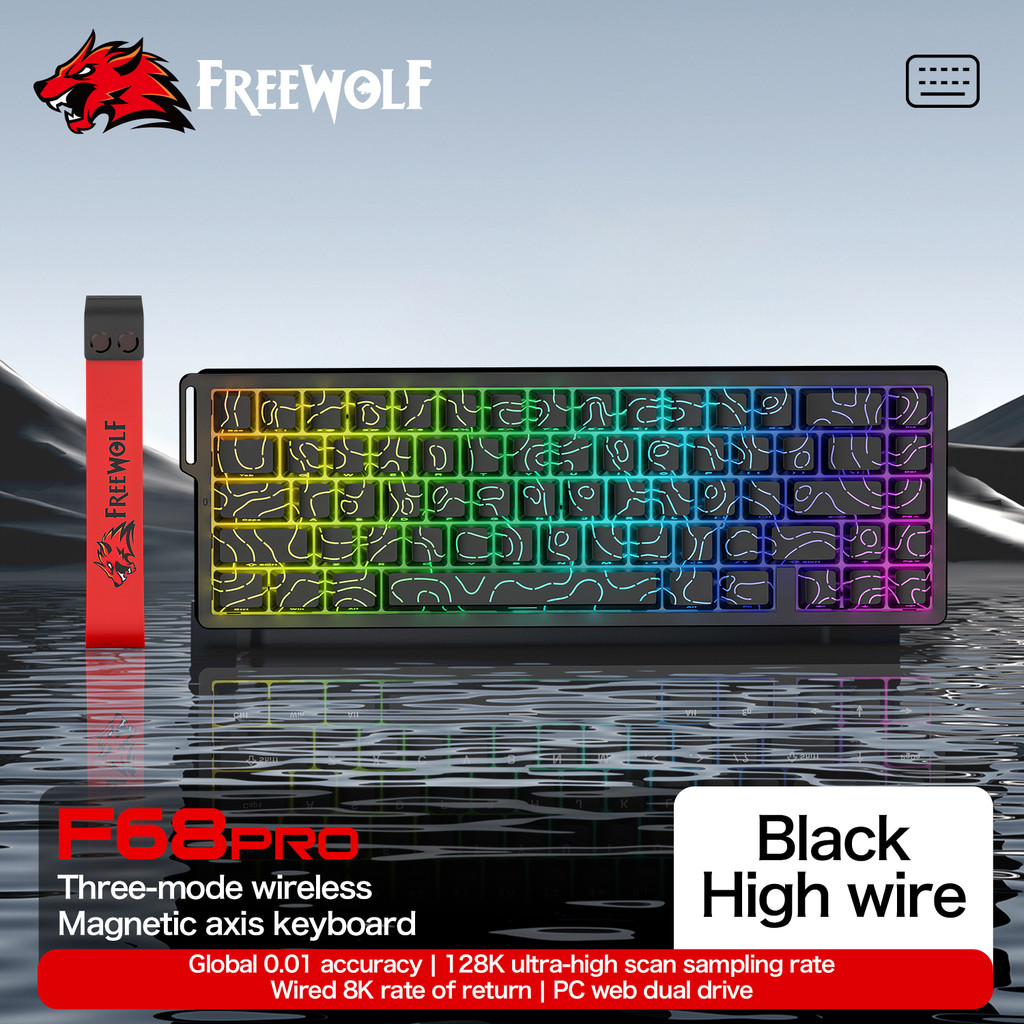 Jual Magnetic Switch Gaming Keyboard Attack Shark X68HE And FreeWolf ...