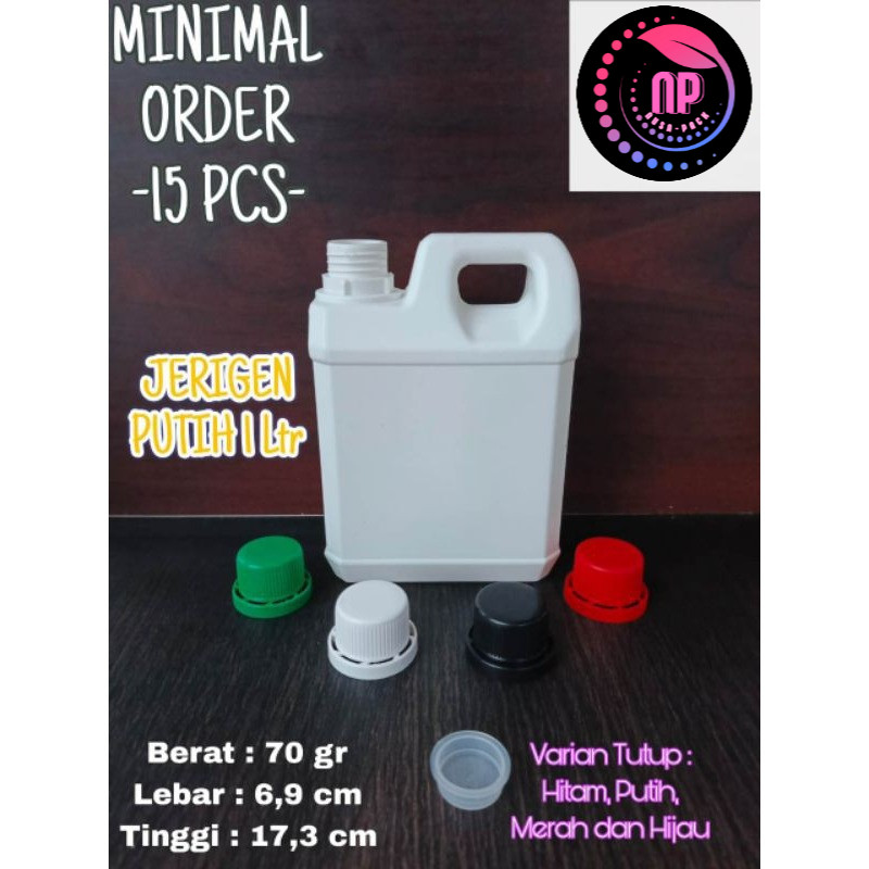 Jual Jerigen Putih 1 liter HDPE / Jerigen Plastik / Jerigen Minyak ...