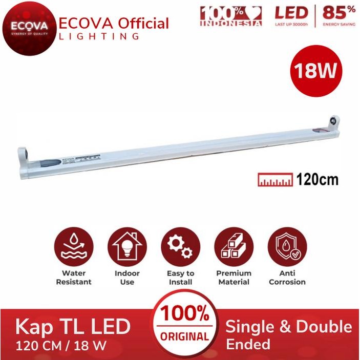 Jual Lampu TL LED Tube T8 120CM 18W Ecova | Shopee Indonesia