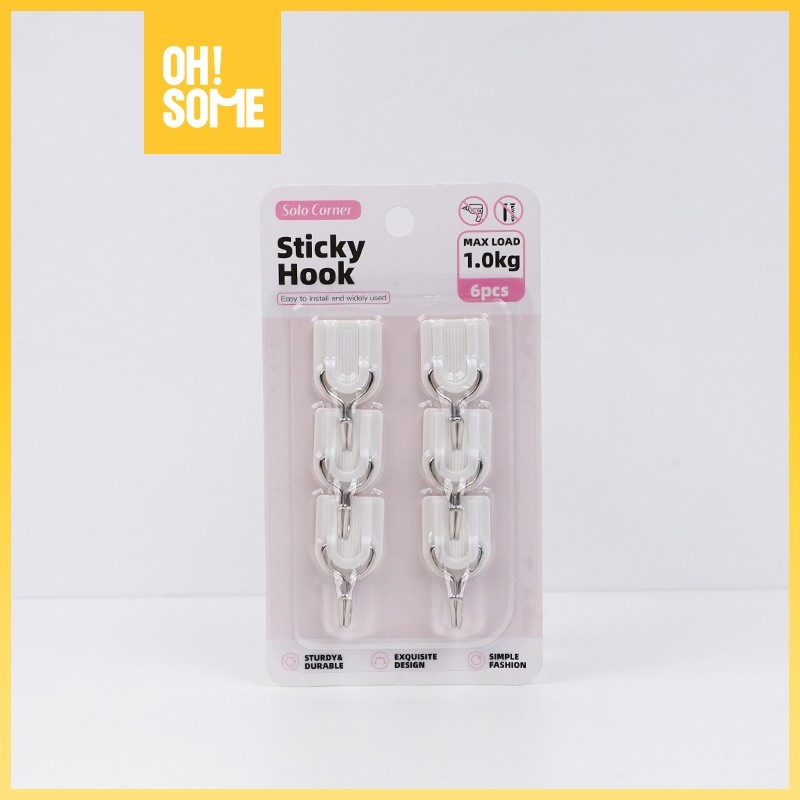 Jual OHSOME - Solo Corner Sticky Hook Gantungan Tempel Set 5/6/10PCS ...