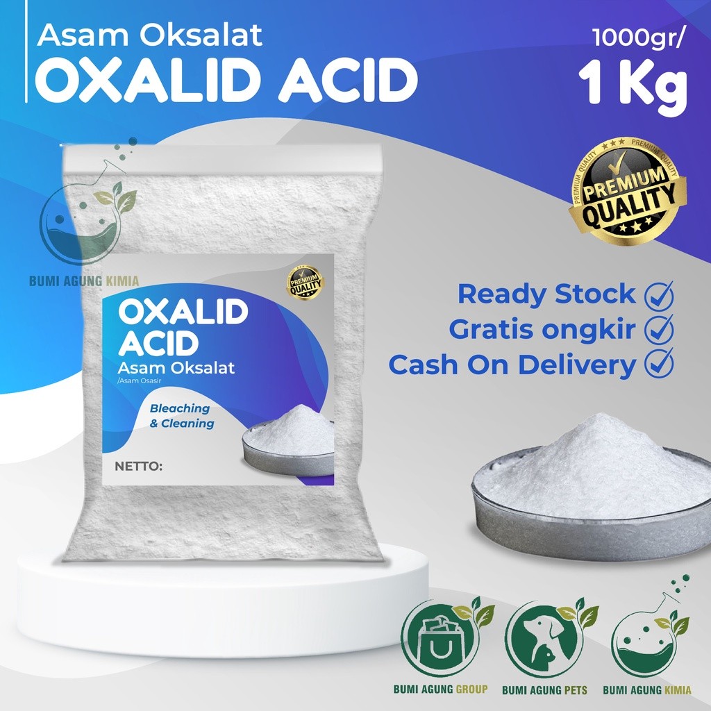 Jual OXALIC / OKSALAT / OSASIR 1KG ACID PEMBERSIH KERAK - 1 KG bersih ...