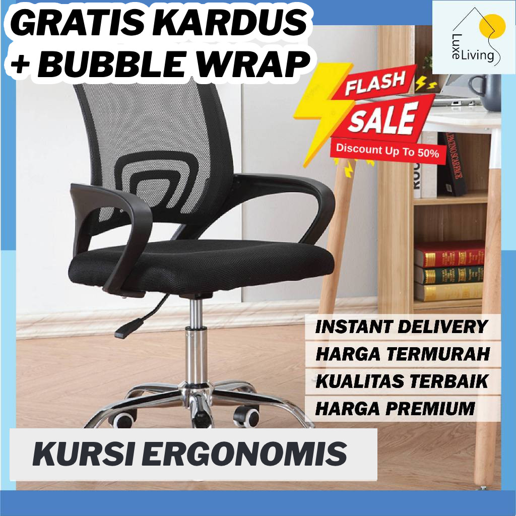 Jual LLS Kursi Kantor Kursi Kerja Kursi Belajar Kursi Ergonomis Angkat ...