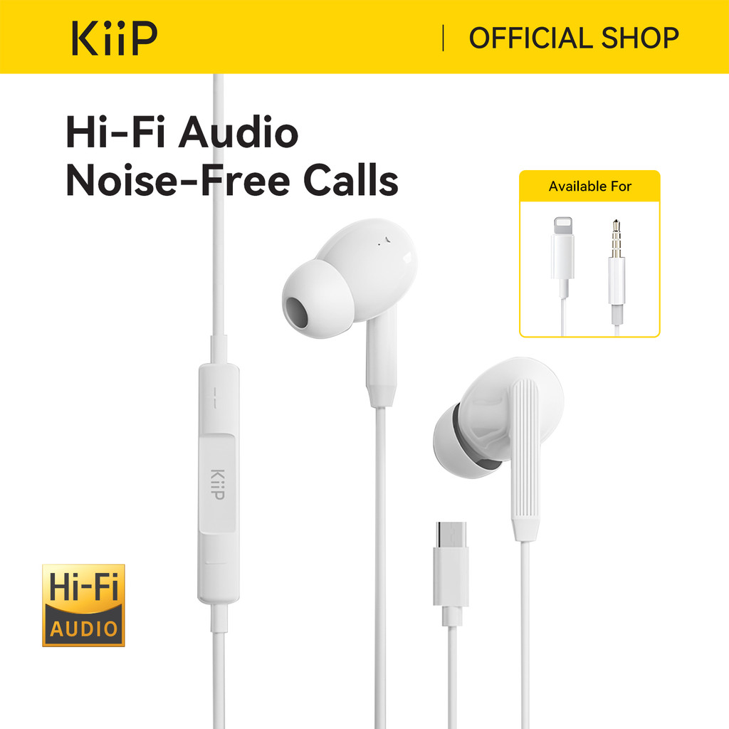 Jual KiiP Headset Wired HiFi Earphone Kabel ENC Call Noise Cancellation ...
