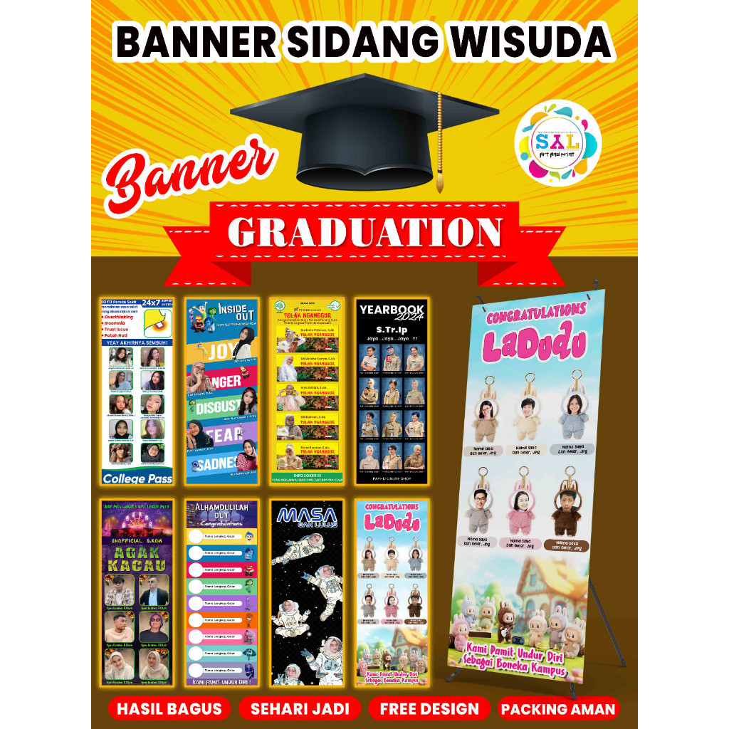 Jual BANNER SIDANG LULUS KULIAH SPANDUK SEMPRO GRADUATION BANNER WISUDA ...