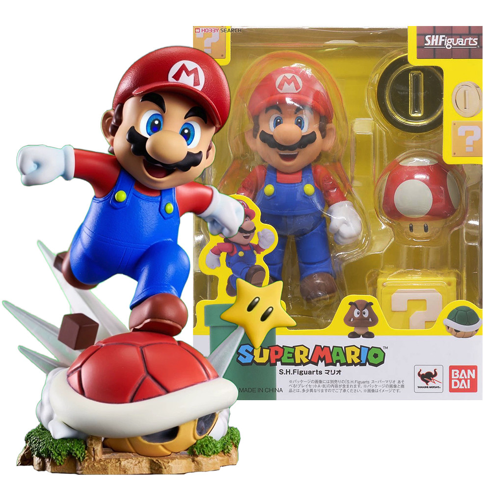 Jual BANDAI 12CM Game Super Mario Toys Mario Run GK Figures Mario Bros ...