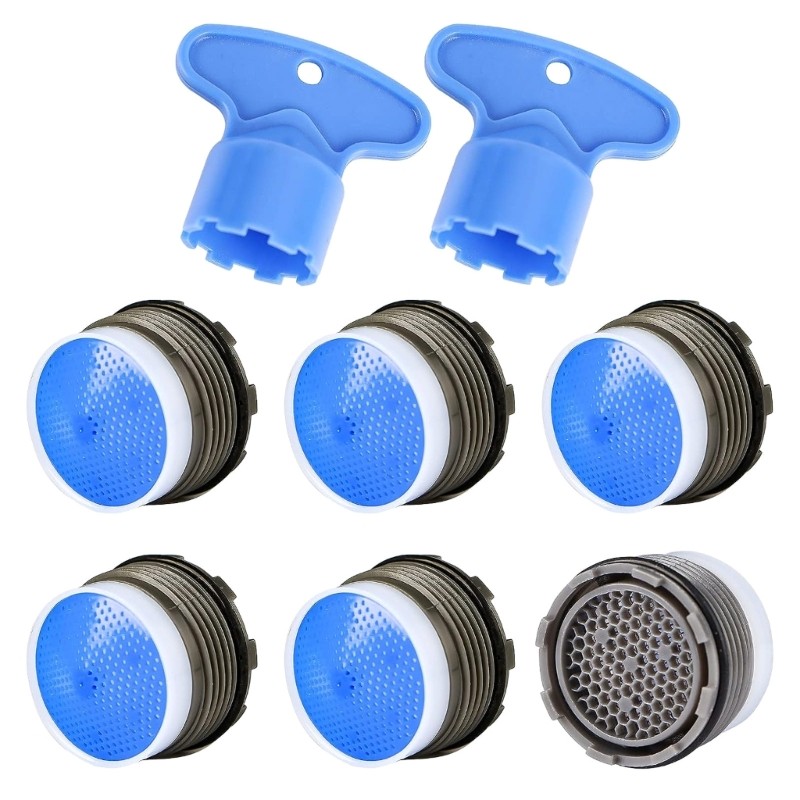 Jual 6 Pcs Faucet Aerator with Aerator Keys Water Saving Flows ...