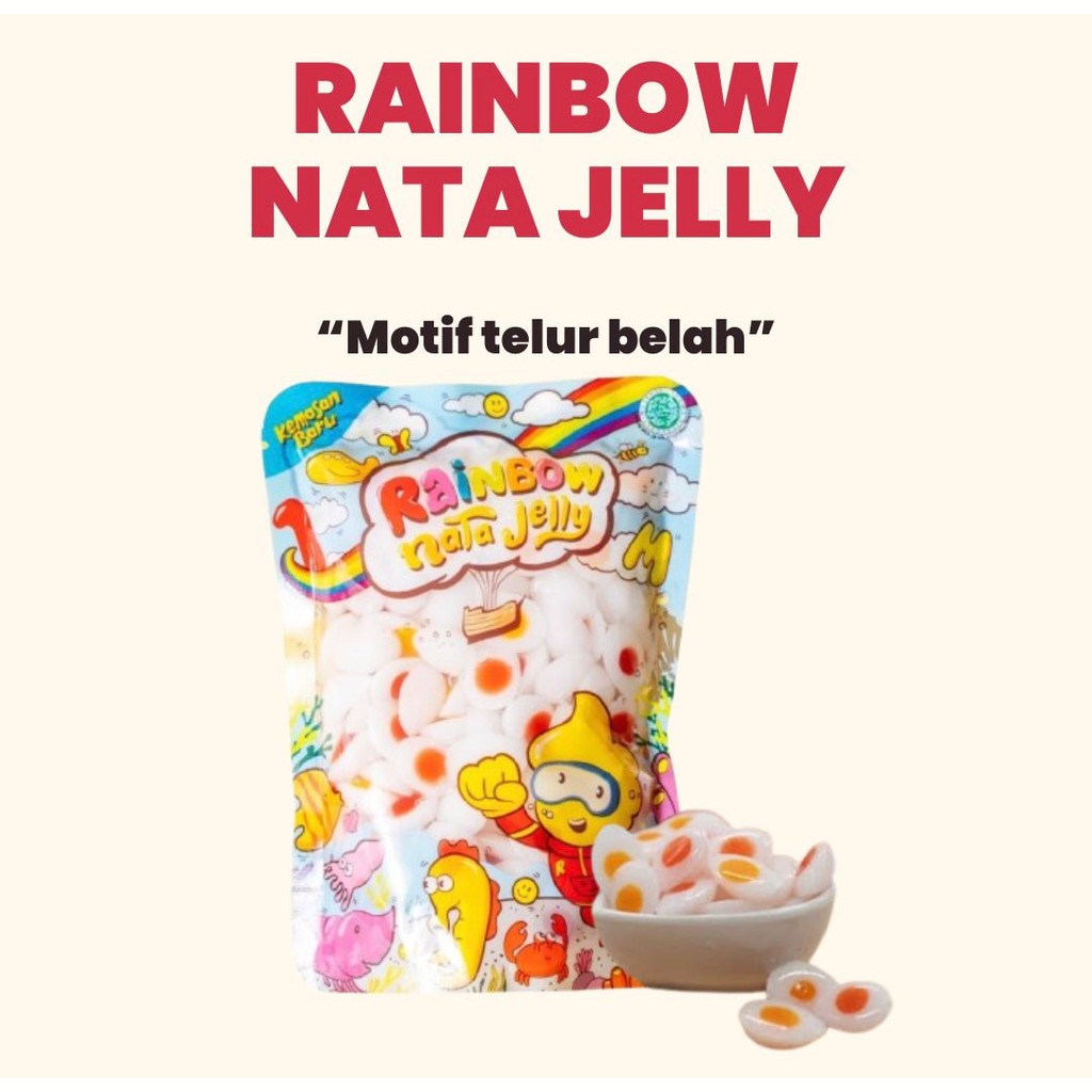 Jual Nata Jelly 350gr motif Telur Belah – Dessert Lucu Jely Warna Warni ...
