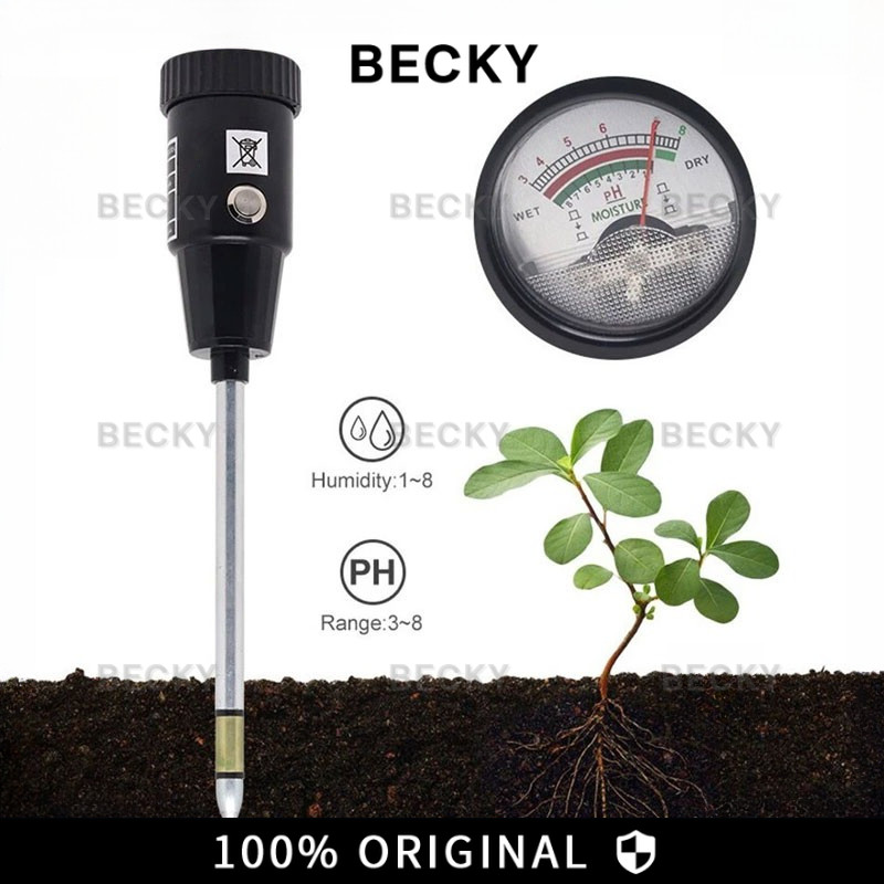 Jual BECKY Soil Moisture Meter Alat Penggukur Tanah 2 in 1 Pen Type ...