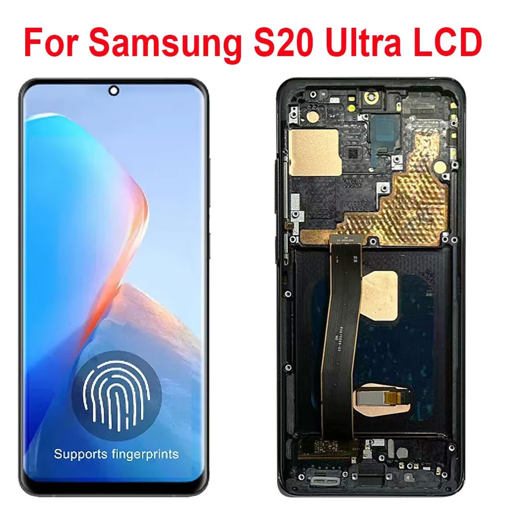 Jual S20 Ultra Screen Replacement AMOLED LCD Display For Samsung S20 ...