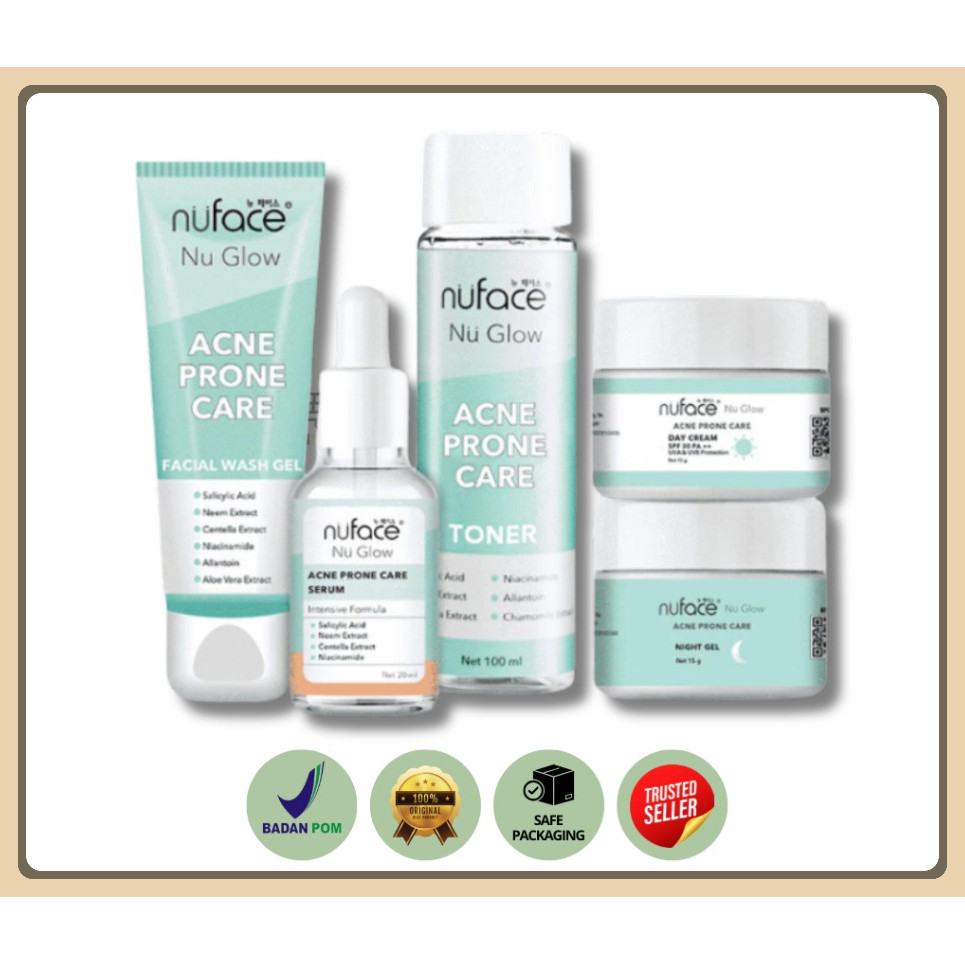 Jual Nuface Skincare Fuji Nu Glow Acne Prone Care Untuk Wajah ...