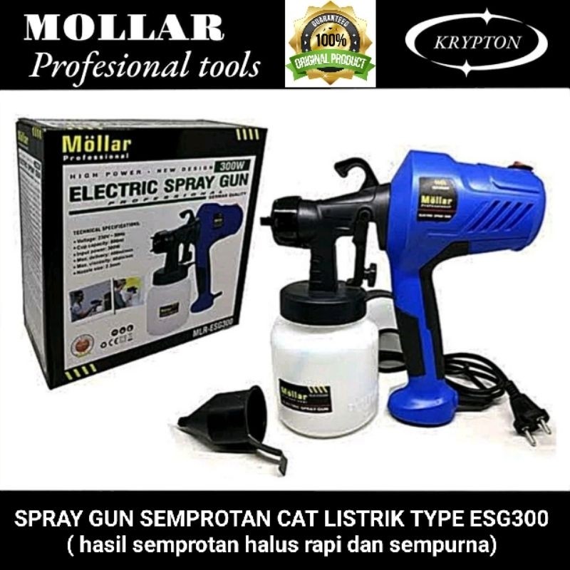 Jual mollar spray gun semprotan cat listrik type ESG300 jaminan asli ...