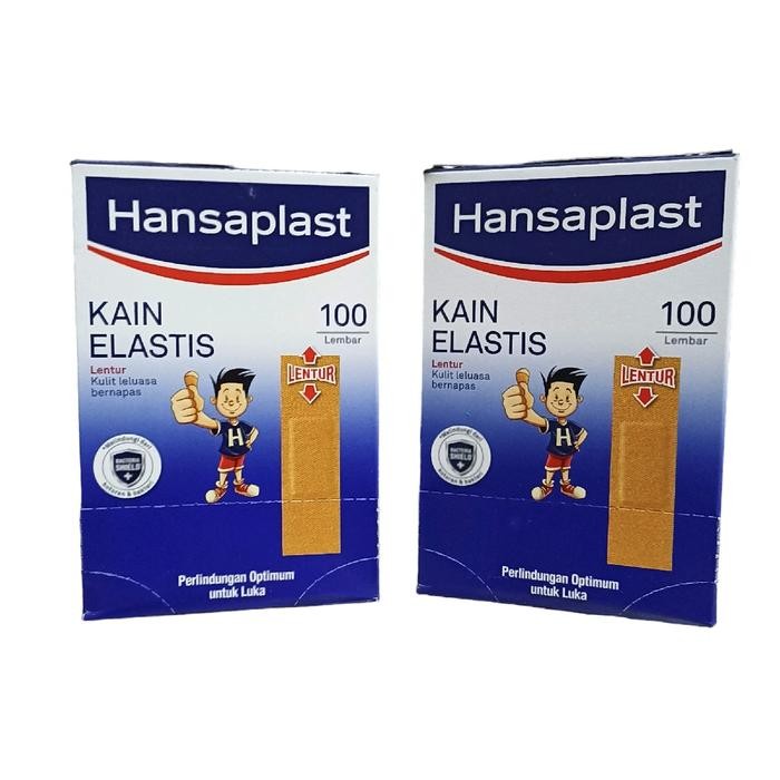 Jual Hansaplast Plaster isi 1 Box 100 Lembar Kain Elastis Perlindungan ...