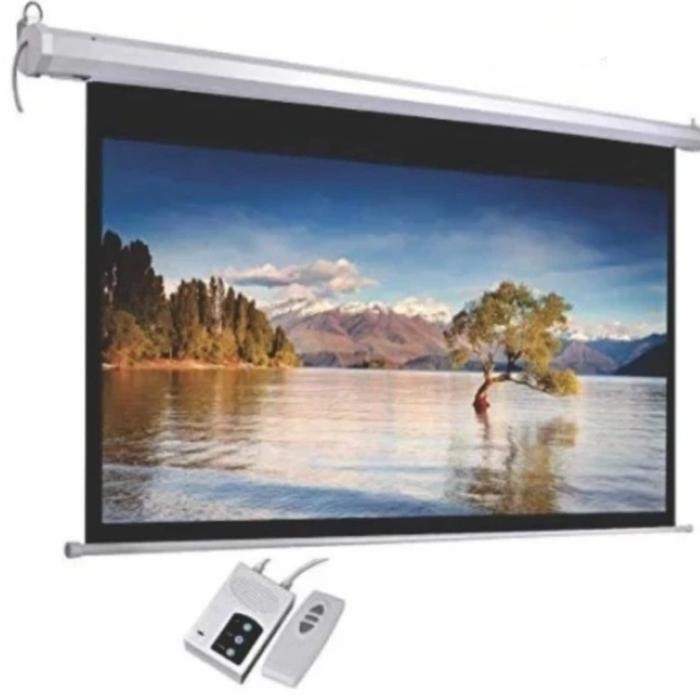 Jual Screen Projector 200" Motorized / Layar Proyektor Elektrik 200 ...