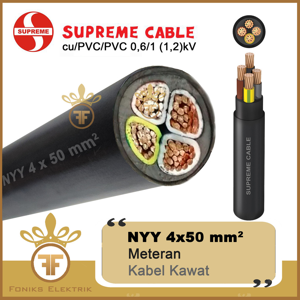 Jual Kabel Tufur Supreme NYY 4x50 Meteran Per Meter | Shopee Indonesia