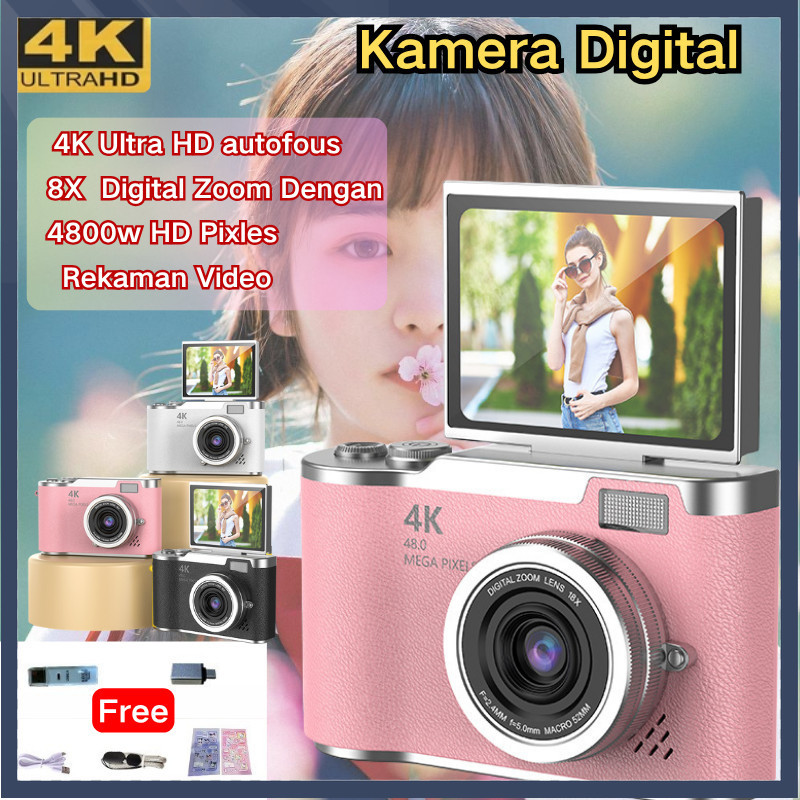 Jual 【COD】4K Digital Camera 48MP/ Kamera Digital 4K 8X Zoom Mini Kamera ...