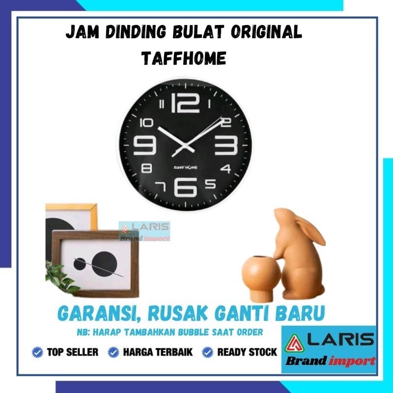 Jual TaffHOME Jam Dinding Bulat Quartz Creative Design Modern 29 cm ...