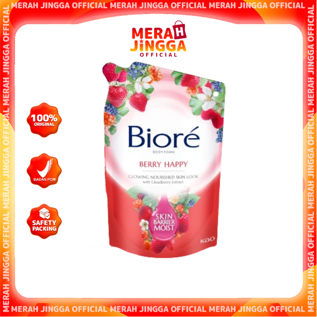 Jual Biore Body Foam Sabun Mandi Cair Berry Happy Pouch Protect Skin ...