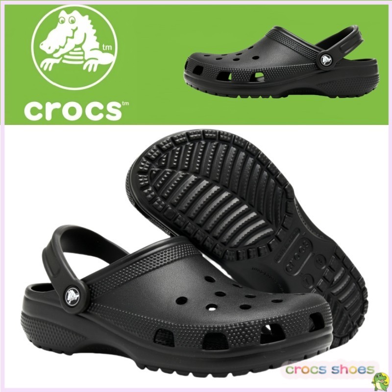 Jual 【COD】100% ORI CROCS UNISEX CLASSIC CLOG ORIGINAL SANDALS- BLACK ...