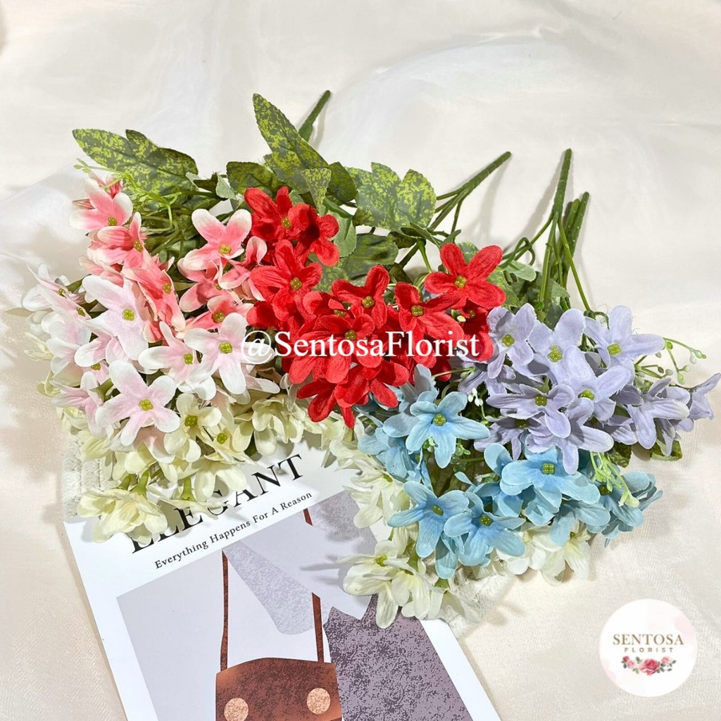 Jual Bunga Pemanis Hydrangea X5 Mini Bunga Hias Untuk Bucket Bunga Mini ...