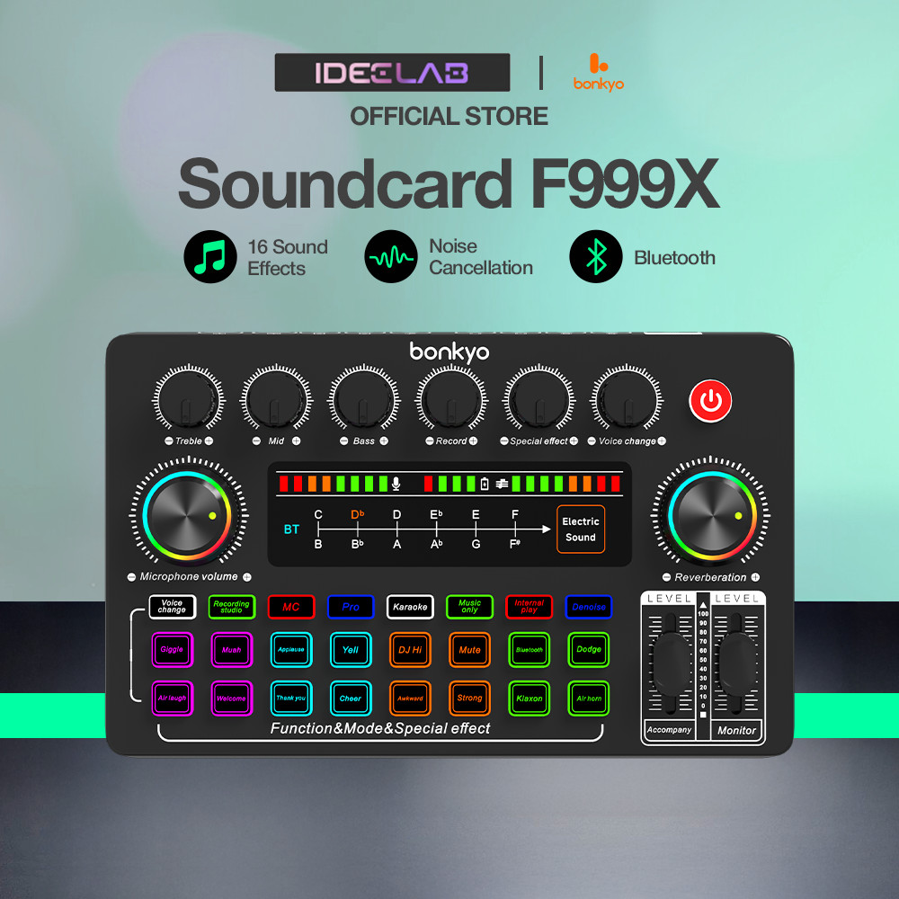 Jual Bonkyo F999X sound card 5V: LED Touchscreen, Efek Terbaru untuk ...