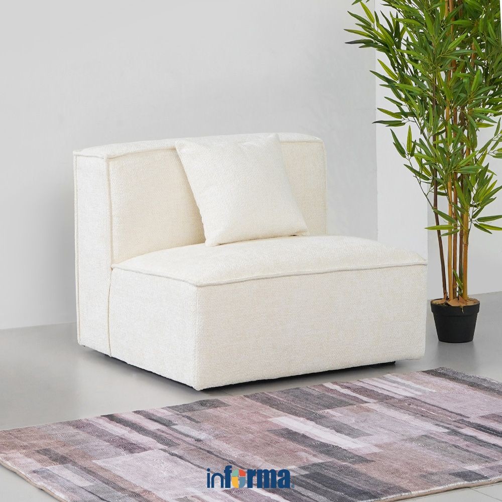 Jual Informa Ferrara Lego Sofa Modular Fabric 1 Seater Armless - Krem ...