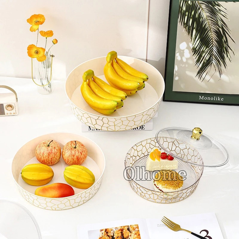 Jual Tempat buah Tempat Roti aesthetic Nampan dengan tutup | Shopee ...