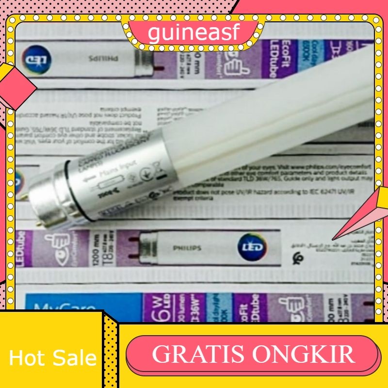 Jual Lampu TL LED Philips Ecofit 16W Watt 120cm 1200mm Putih 6500K Cool ...