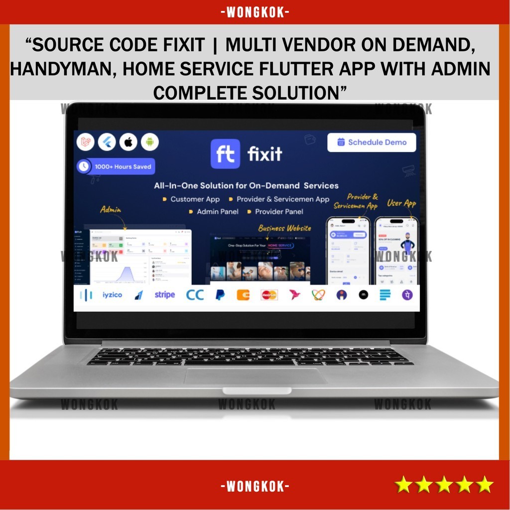 Jual SOURCE CODE APLIKASI MOBILE FIXIT | MULTI VENDOR ON DEMAND, HANDYMAN, HOME SERVICE FLUTTER ...