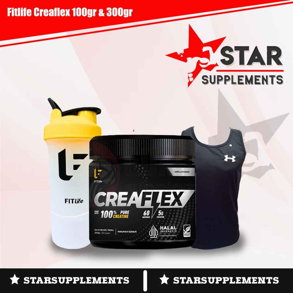 Jual Fitlife CREAFLEX (100gr & 300gr) / 100% Pure Creatine Monohydrate ...
