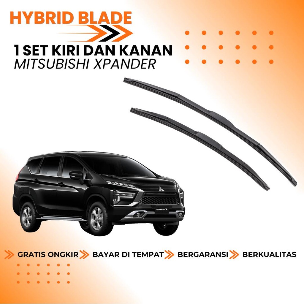 Jual Wiper Hybrid Mobil Mitsubishi Xpander 1 Set Kiri dan Kanan Model ...