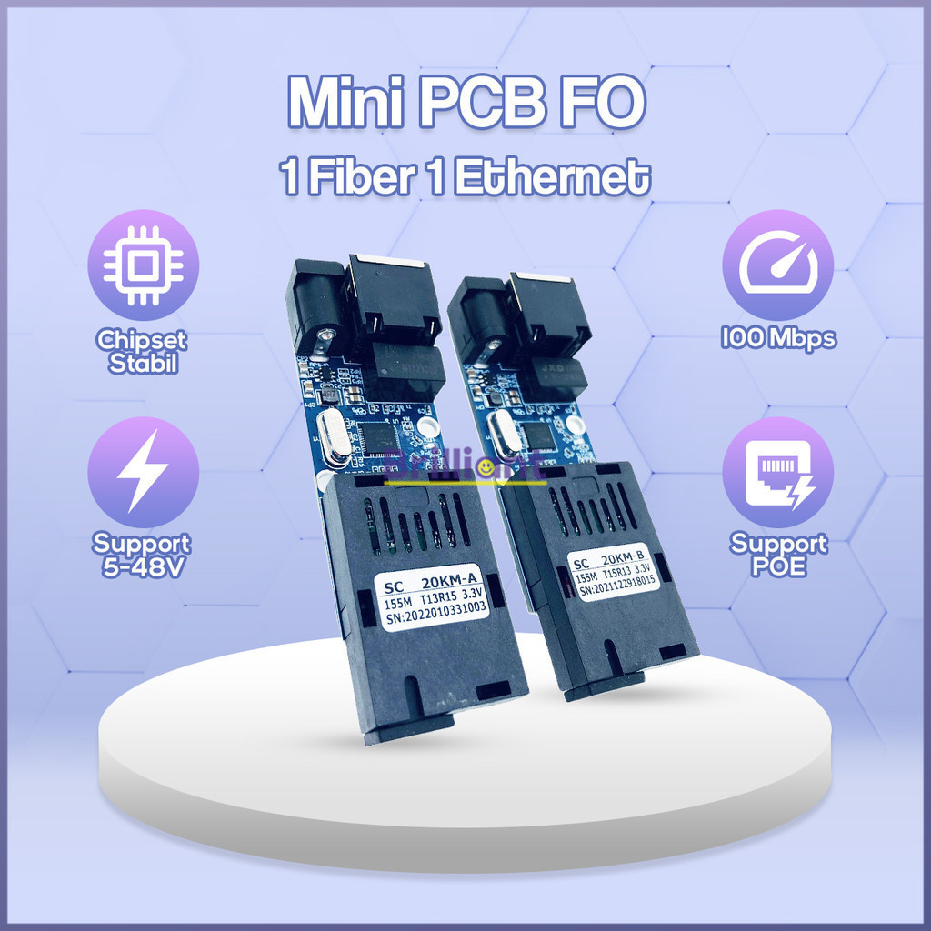 Jual PCBA HTB MEDIA KONVERTER MINI 10/100 1 PORT FO 1 PORT LAN A/B 1F1E ...