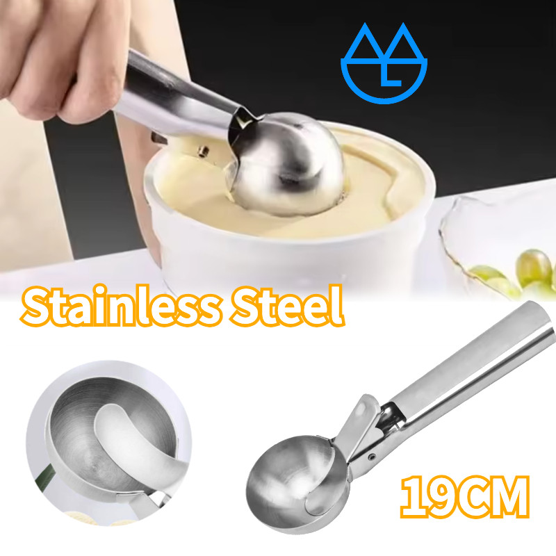 Jual Sendok Es Krim & Buah Stainless Steel Ice Cream Scoop Set Anti ...