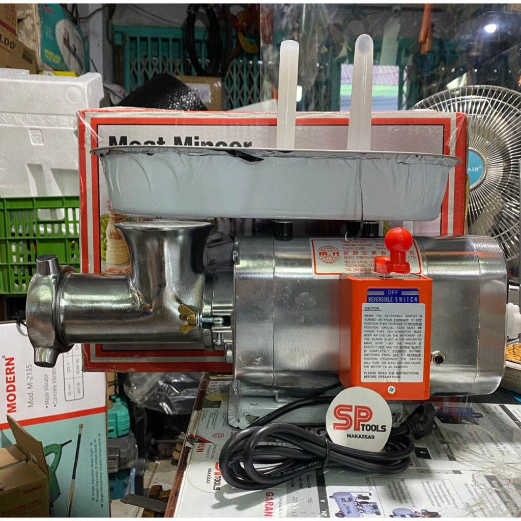 Jual MESIN GILINGAN DAGING MIAO HSIEN LISTRIK 1/2 HP TAIWAN STAINLESS ...