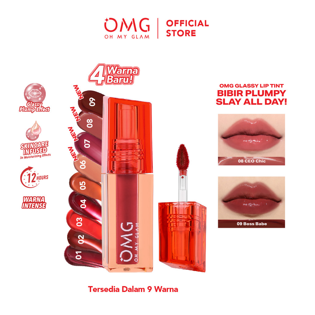 Jual [NEW SHADE!] OMG OH MY GLAM Glassy Lip Tint 2g - Lip Tint Warna ...