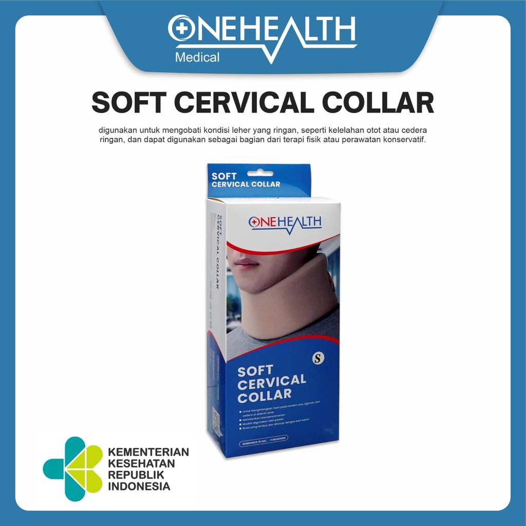Jual Onehealth Soft Cervical Collar Penyangga dan Menopang Leher Bahan ...