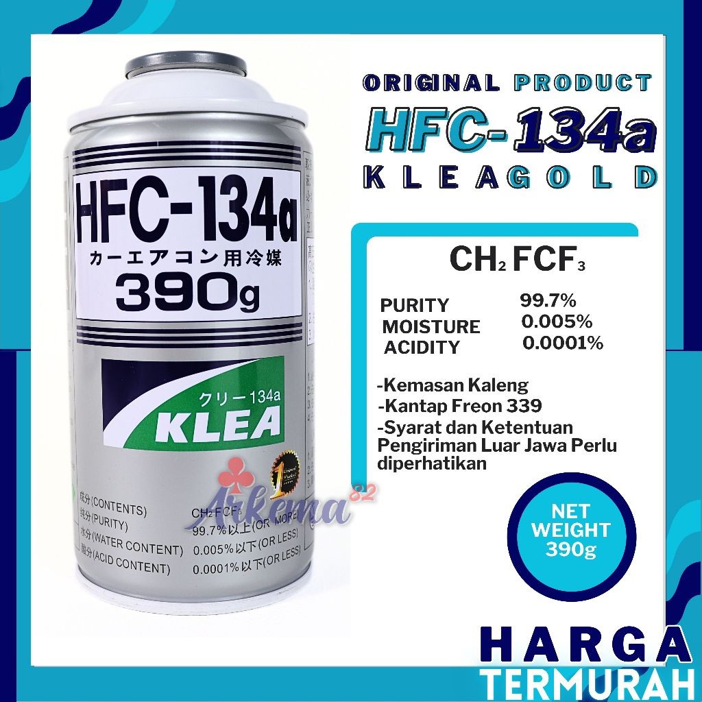 Jual FREON KLEA HFC GOLD R134A REFRIGANT | PREON KLEA HFC GOLD KEMASAN KALENG R134 A ORIGINAL ...