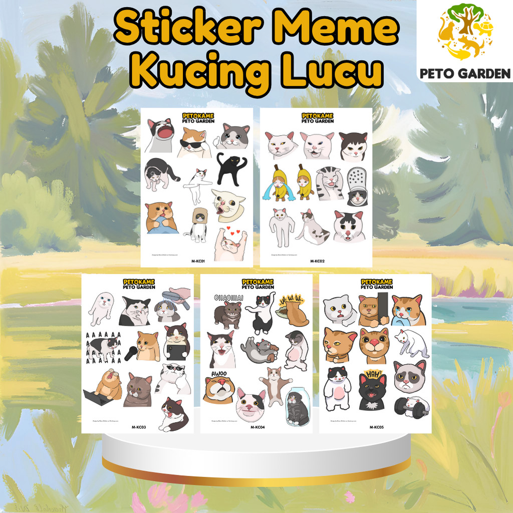 Jual Sticker Pack Kucing Lucu Meme 1 Lembar Isi 10 pcs | Shopee Indonesia