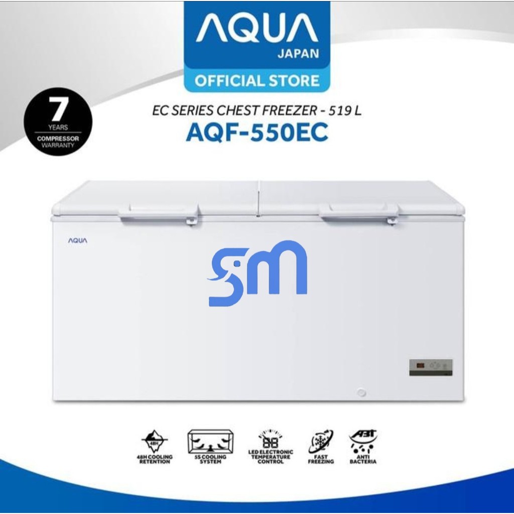 Jual Chest Freezer AQUA AQF-550EC 519 Liter AQF550EC Freezer Box AQF ...