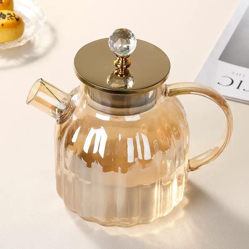 Jual Teko Pitcher Kaca Aesthetic Teapot Teko Chinese Tea - Tahan Panas ...