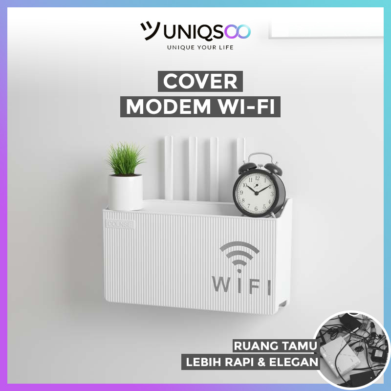 Jual UNIQSOO Rak Kotak Tempat Wifi Estetik Tempel Dinding Box Cover ...
