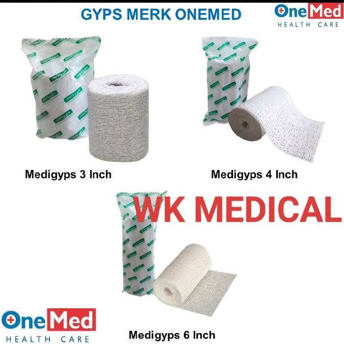Jual Medigyps Onemed 3, 4, 6 Inci | Plester Gulung Perban Gips Pembalut ...