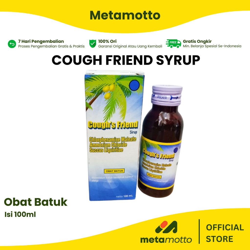 Jual COUGH FRIEND Syrup Obat Batuk Dan Flu 100ml OBAT BATUK Cap Pohon ...