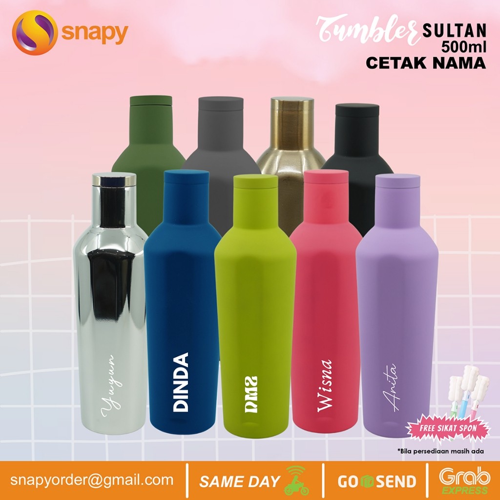 Jual KOWASHOP TUMBLER TERMOS Sultan STAINLESS CANTEEN Custom | Shopee ...