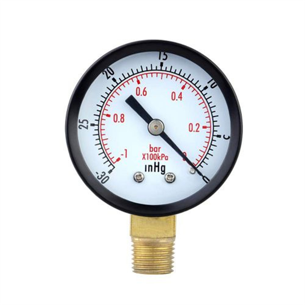 Jual Vacuum Manometer Mini Dial Dual Scale Dial Gauge 1/4" NPT -30HG ...