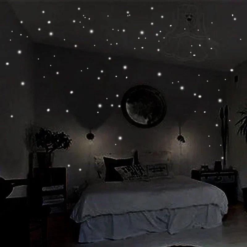 Jual 407pcs Luminous Wall Stickers Wall Decor Glow In The Dark Star ...