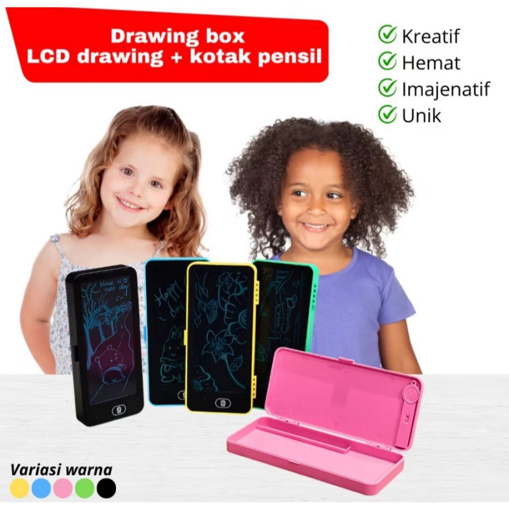 Jual Drawing Box Kotak Pensil Dan Papan Coret Kreatif Anak Kotak Pensil ...