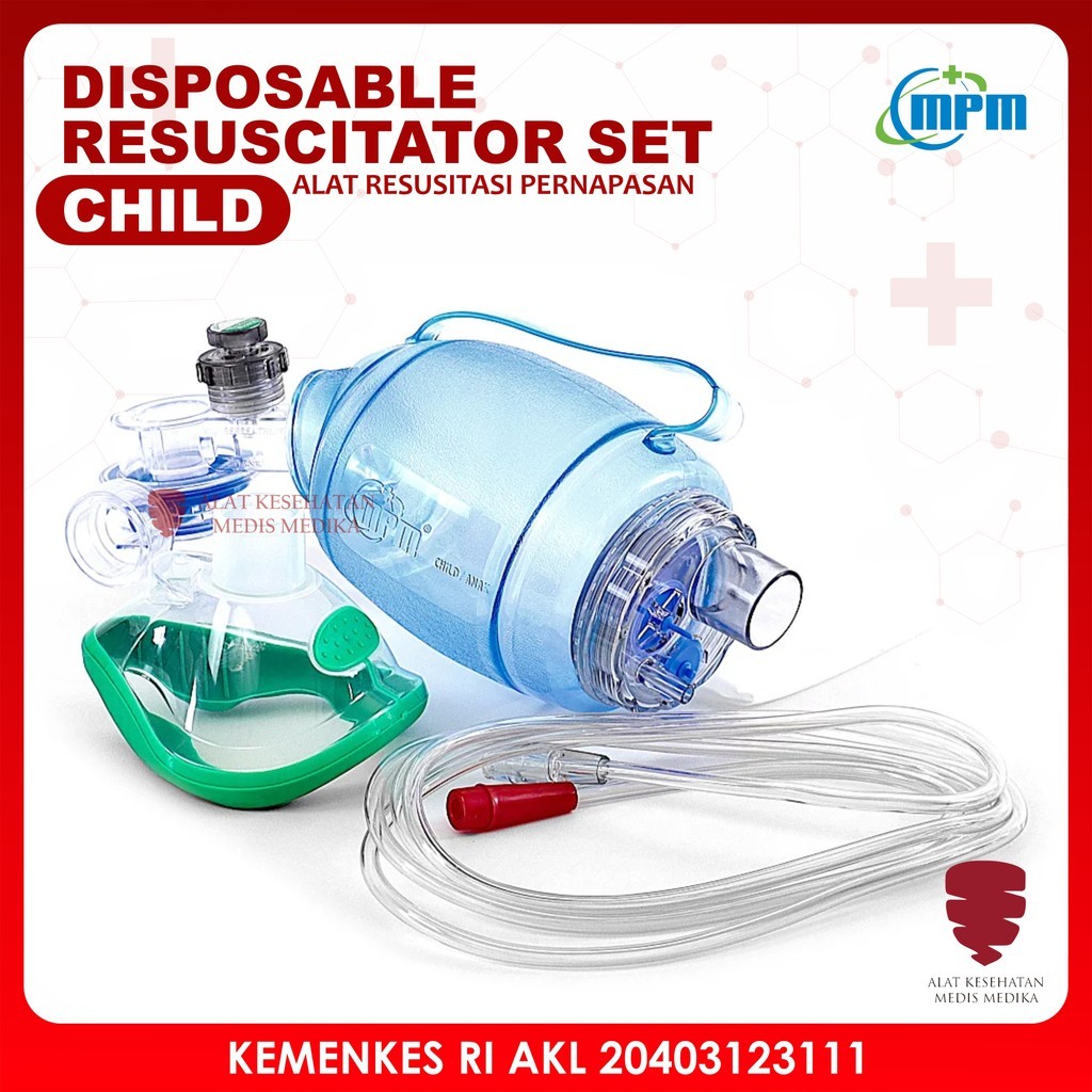 Jual Ambu Bag Child Manual Disposable Resuscitator PVC Infant Ambubag ...
