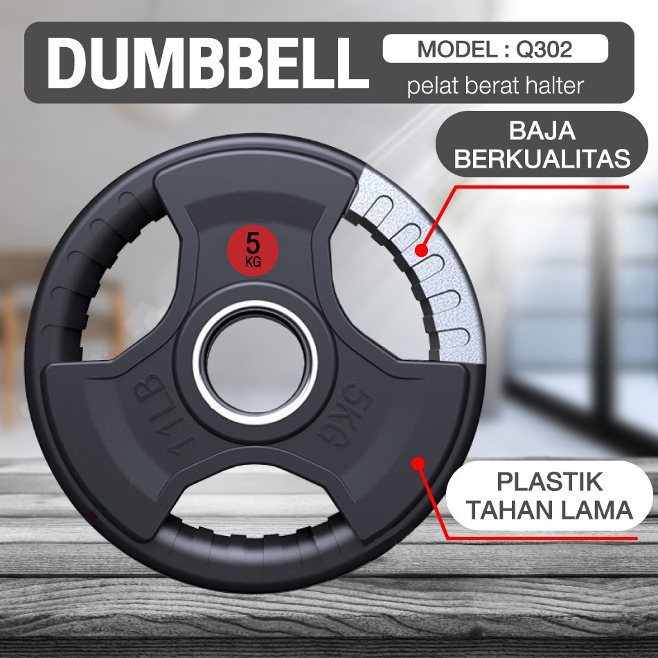 Jual Better Sport Rubberized Weight Plate 2.5KG 5KG 7.5KG10KG 15KG Latihan Angkat Besi Dumbbell ...