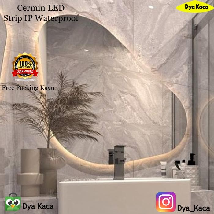Jual CERMIN WASTAFEL / CERMIN KAMAR MANDI / CERMIN DINDING CUSTOM LED ...
