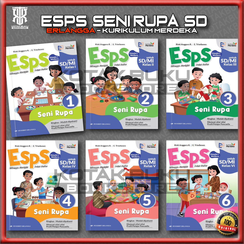 Jual ( ERLANGGA ) Buku ESPS Seni Rupa Kelas 1 2 3 4 5 6 SD/MI Kurikulum Merdeka Revisi Terbaru ...